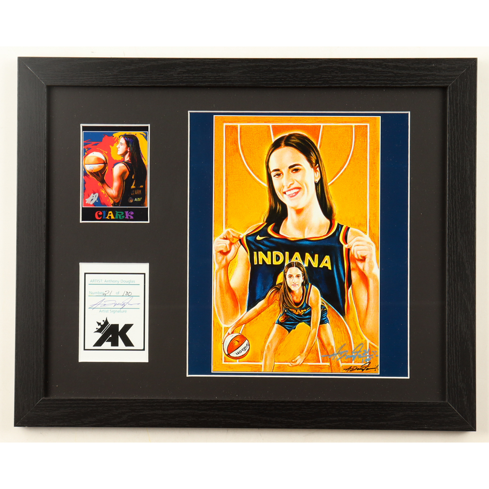 "Caitlin Clark" LE Fever Custom Framed Lithograph Display Signed by ...