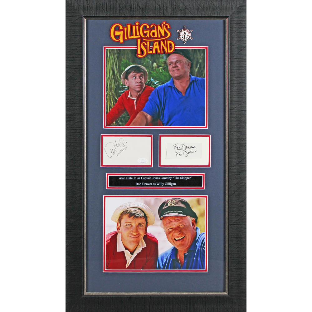 Bob Denver & Alan Hale Jr. Signed "Gilligan's Island" Custom Framed Cut ...
