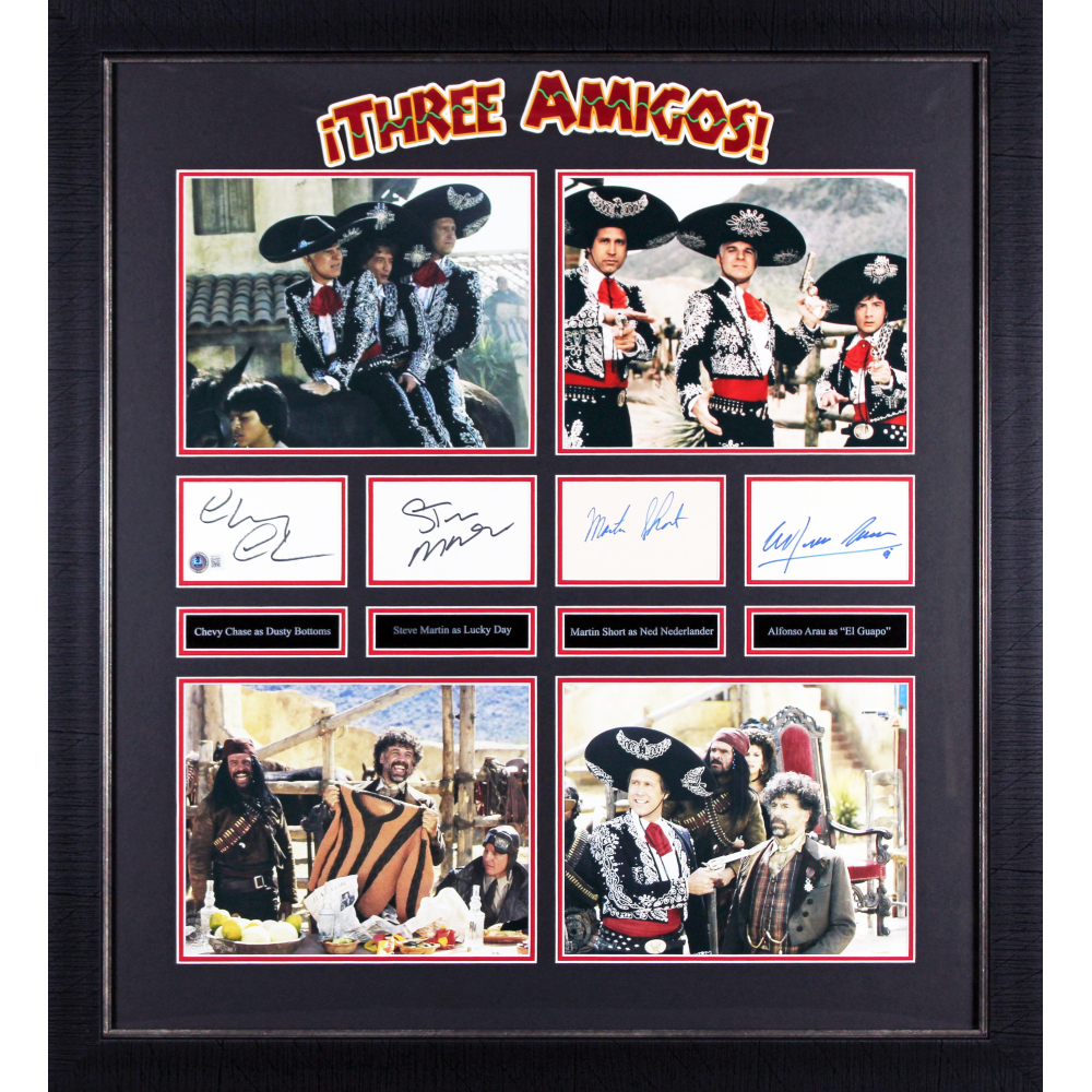 "Three Amigos!" Custom Framed Cut Display Signed By (4) with Chevy ...