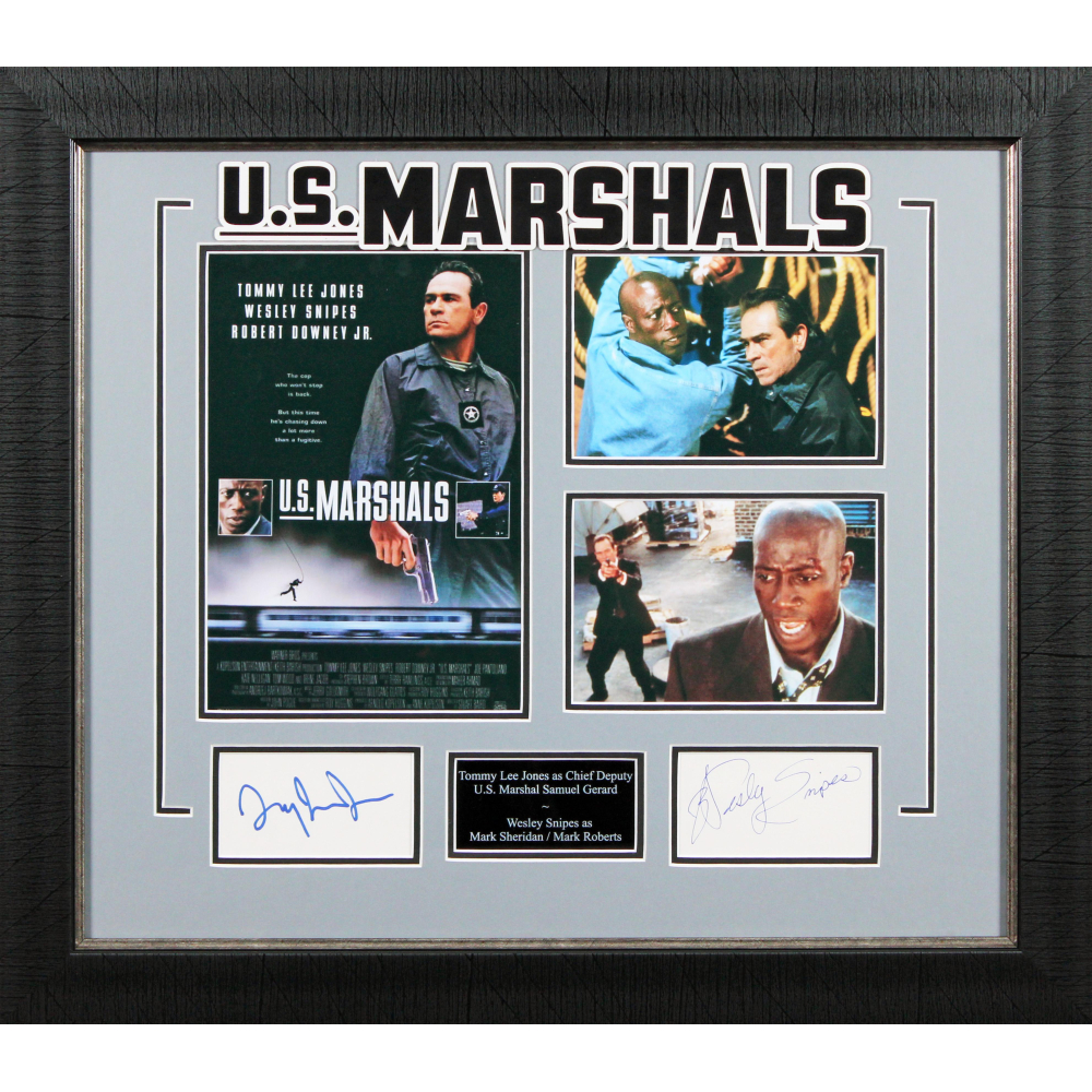 Wesley Snipes & Tommy Lee Jones Signed "U.S. Marshals" Custom Framed ...