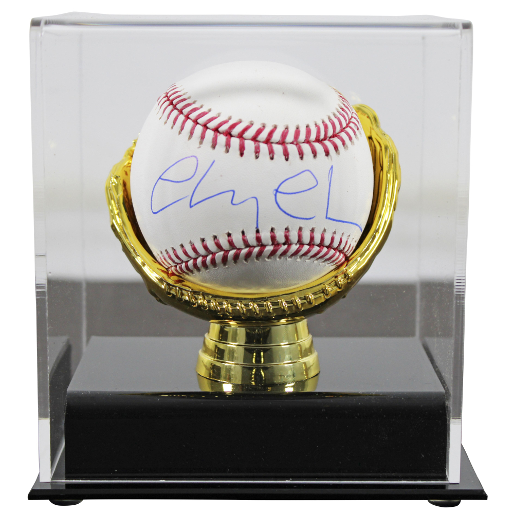 Chevy Chase Signed OML Baseball with Gold Glove Display Case (Beckett ...