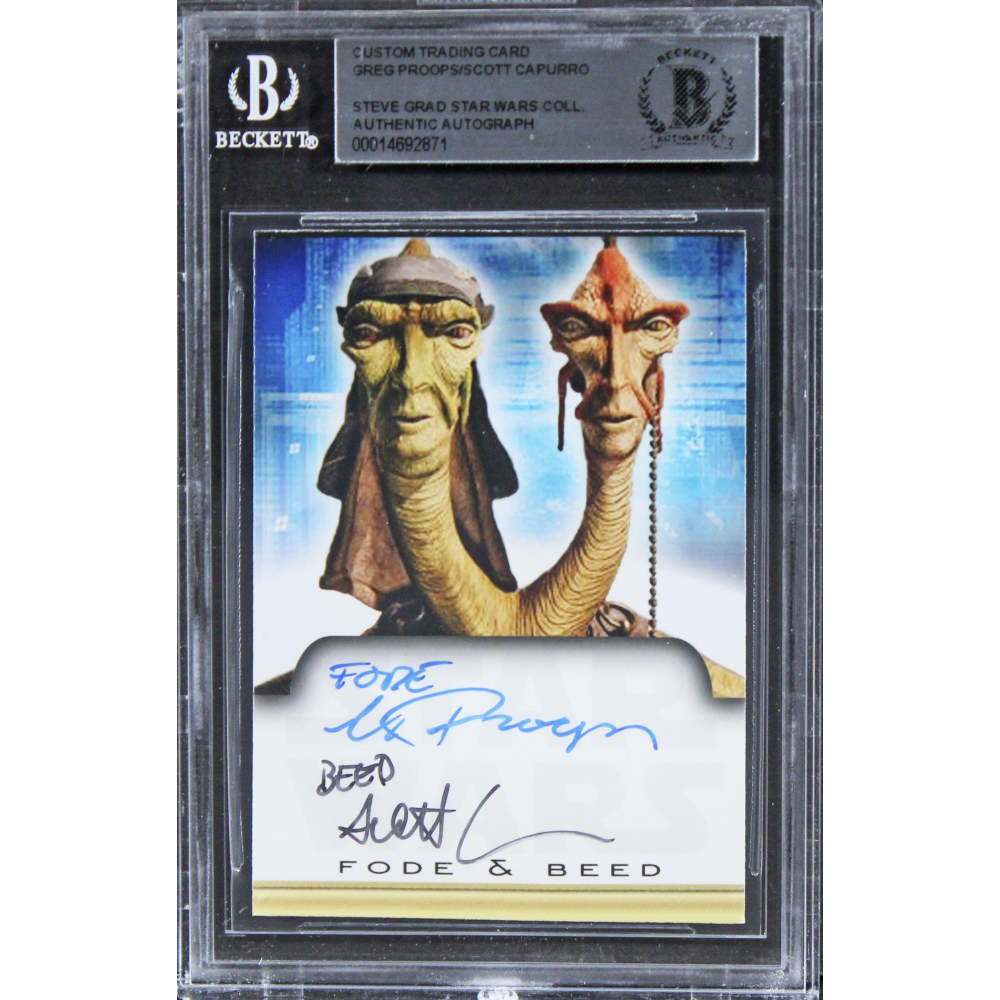 Greg Proops & Scott Capurro Signed "Star Wars" Custom Trading Card (BGS ...