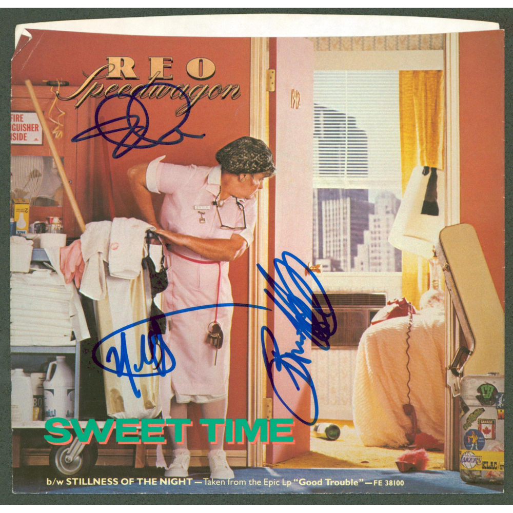 Bruce Hall, Kevin Cronin & Neal Doughty Signed "Sweet Time" 45 RPM ...