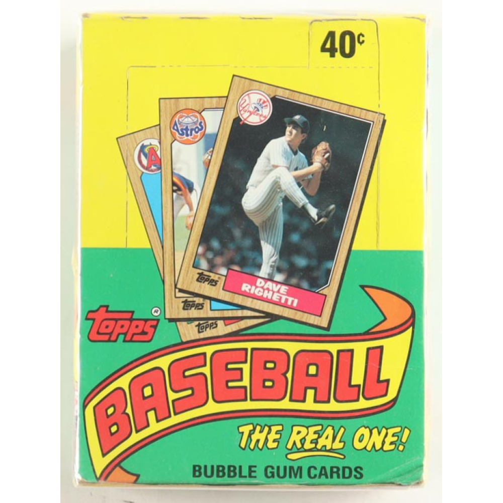 1987 Topps "The Real One" Bubble Gum Baseball Card Box with (36) Packs ...