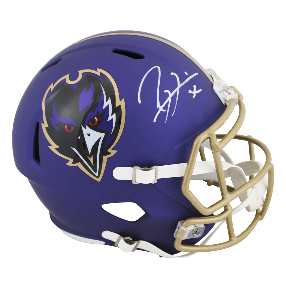 Ray Lewis Signed Ravens Full-Size On-Field Alternate Speed Helmet ...