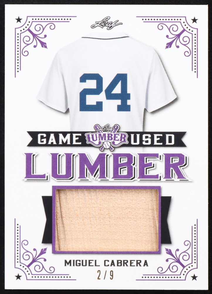 Miguel Cabrera 2021 Leaf Lumber Game Used Lumber Platinum #GUL65 #2/6 ...