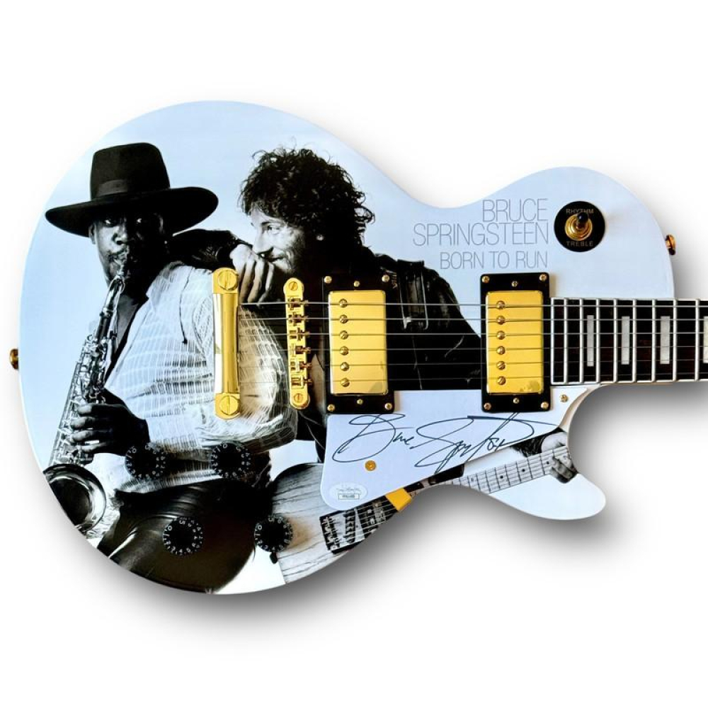 Bruce Springsteen Signed Custom "Born to Run" Telecaster Style Guitar ...