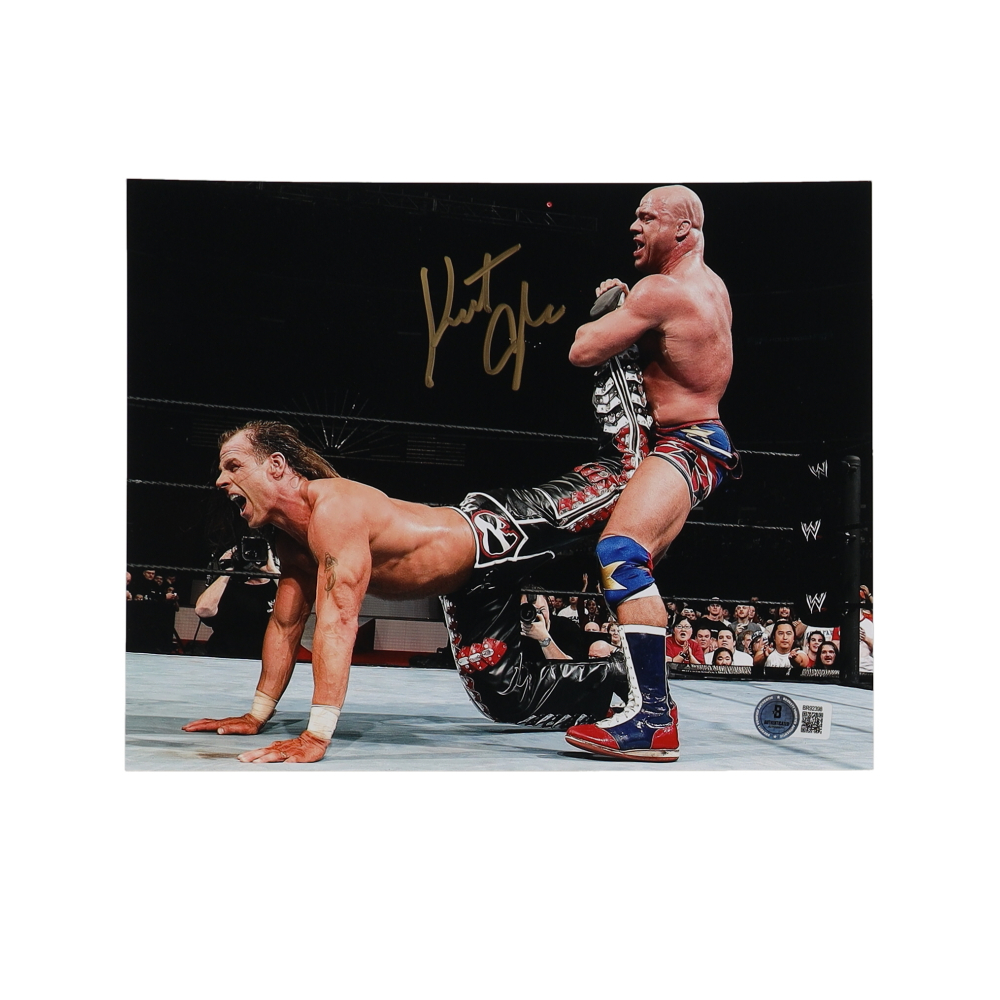Kurt Angle Signed WWF 8x10 Photo (Beckett) | Pristine Auction