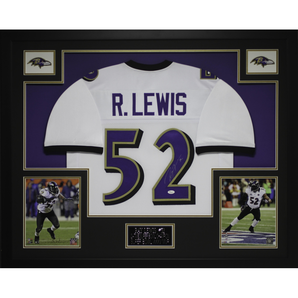 Ray Lewis Signed Custom Framed Jersey Display (JSA) | Pristine Auction