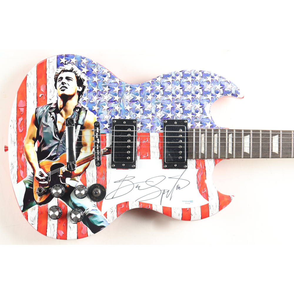Bruce Springsteen Signed Custom Electric Guitar (AutographCOA ...