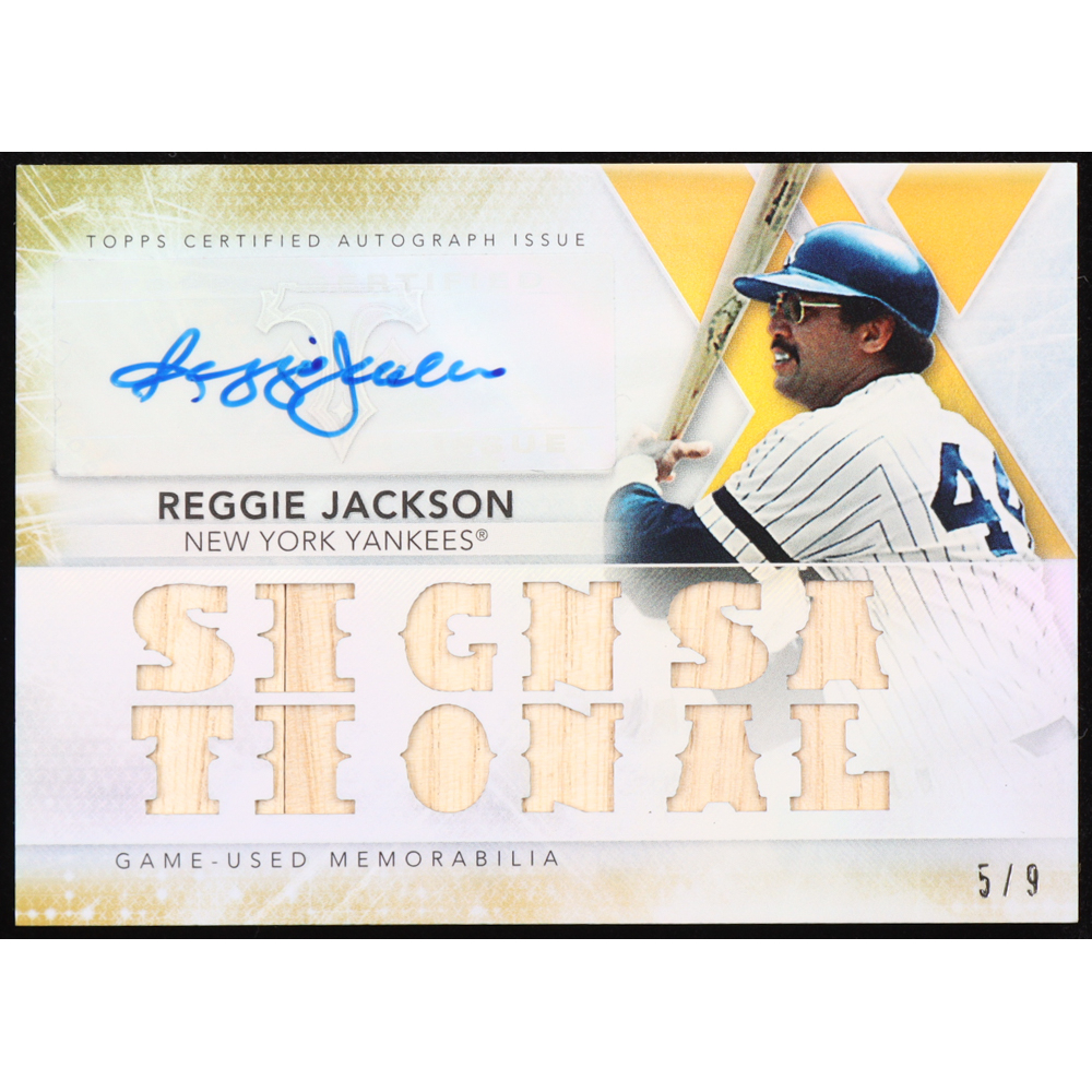 Reggie Jackson 2015 Topps Triple Threads Relic Autographs Gold # ...