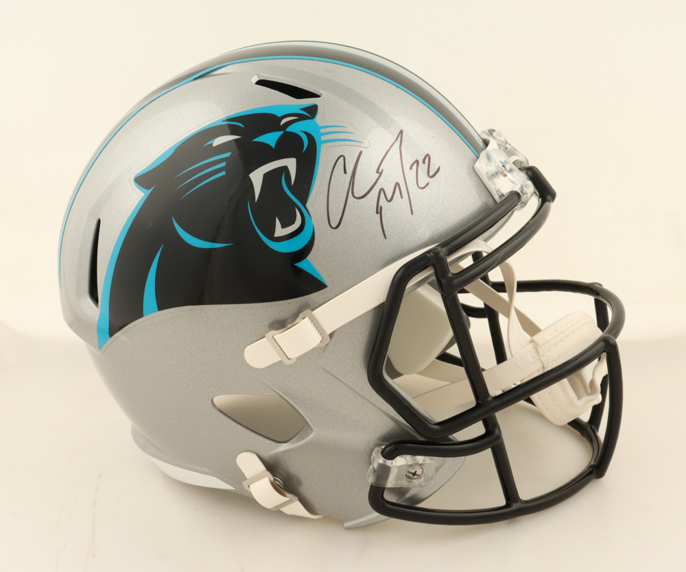 Christian McCaffrey Signed Panthers Full-Size Speed Helmet (Beckett) | Pristine Auction