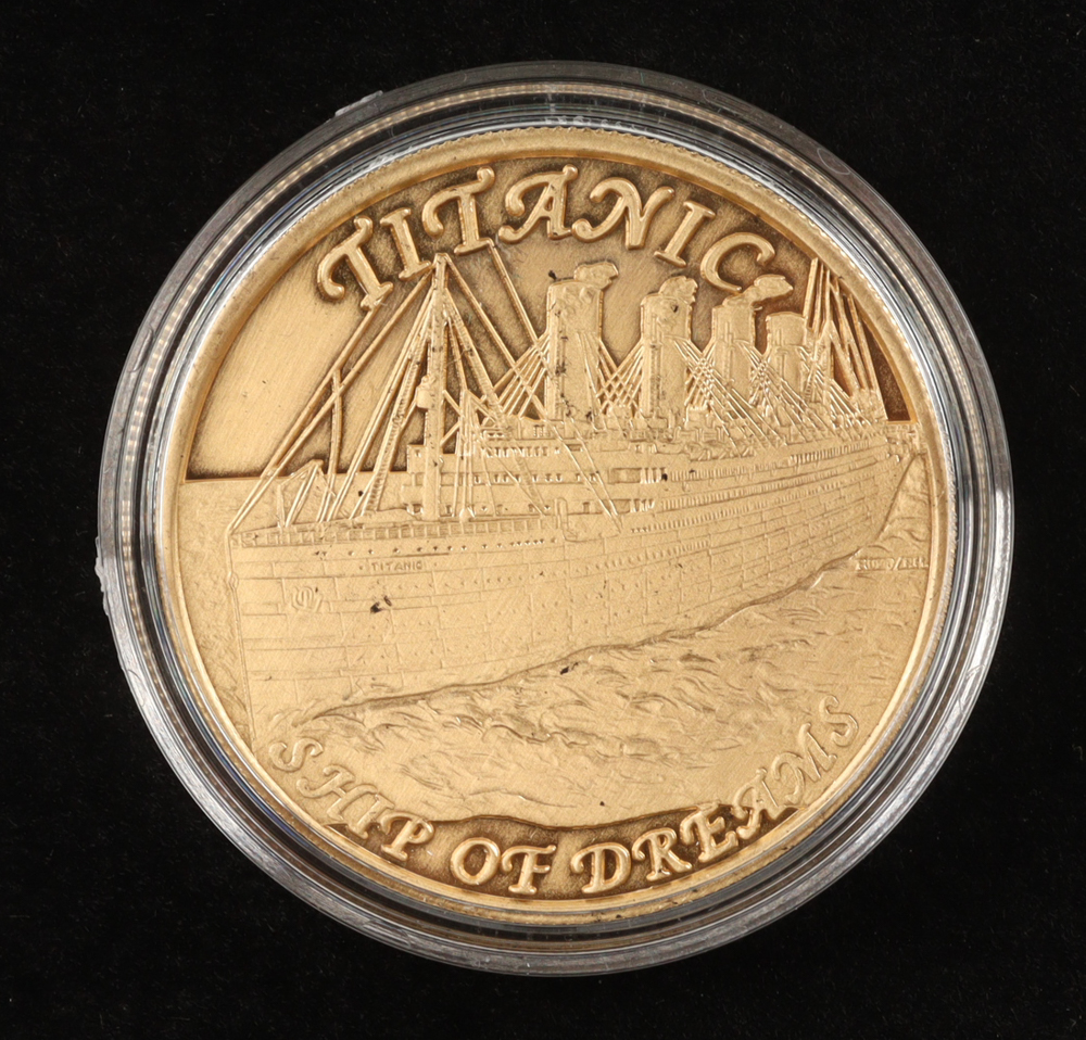 Authentic Coal From Titanic Wreckage On Bronze Coin (Highland Mint ...