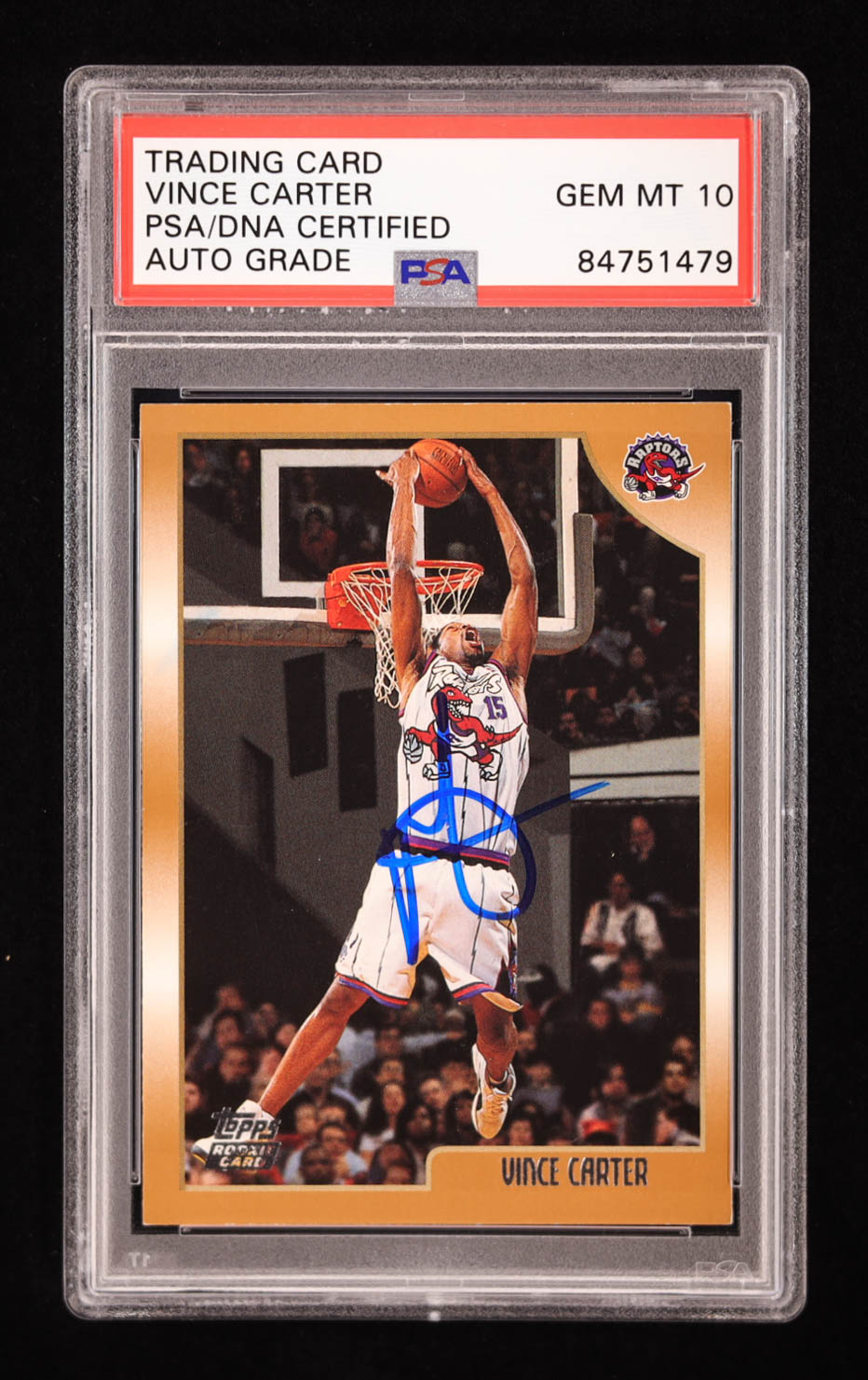 Vince Carter Signed 1998-99 Topps #199 RC (PSA | Auto 10) | Pristine ...