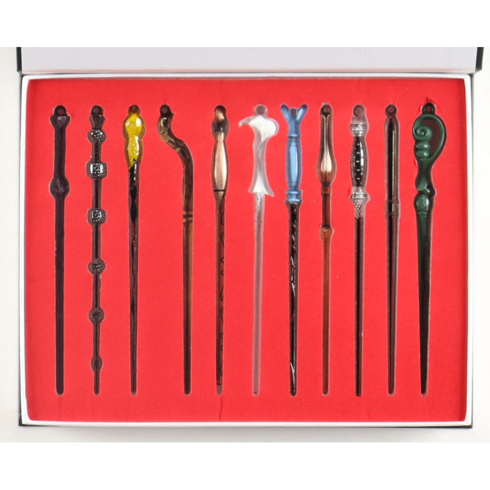 Official "Harry Potter" (11) Piece Wand Set With Original Packaging ...