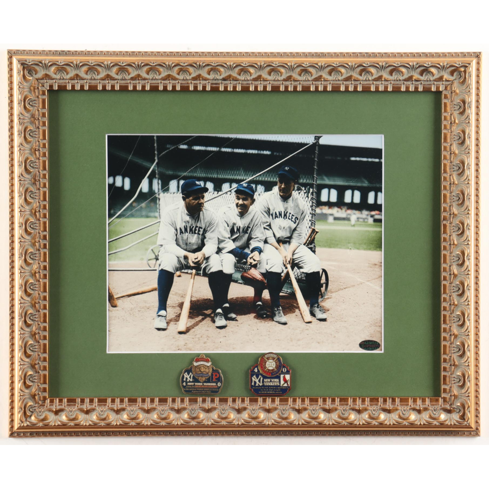 Babe Ruth & Lou Gehrig Yankees Custom Framed Print Display with ...