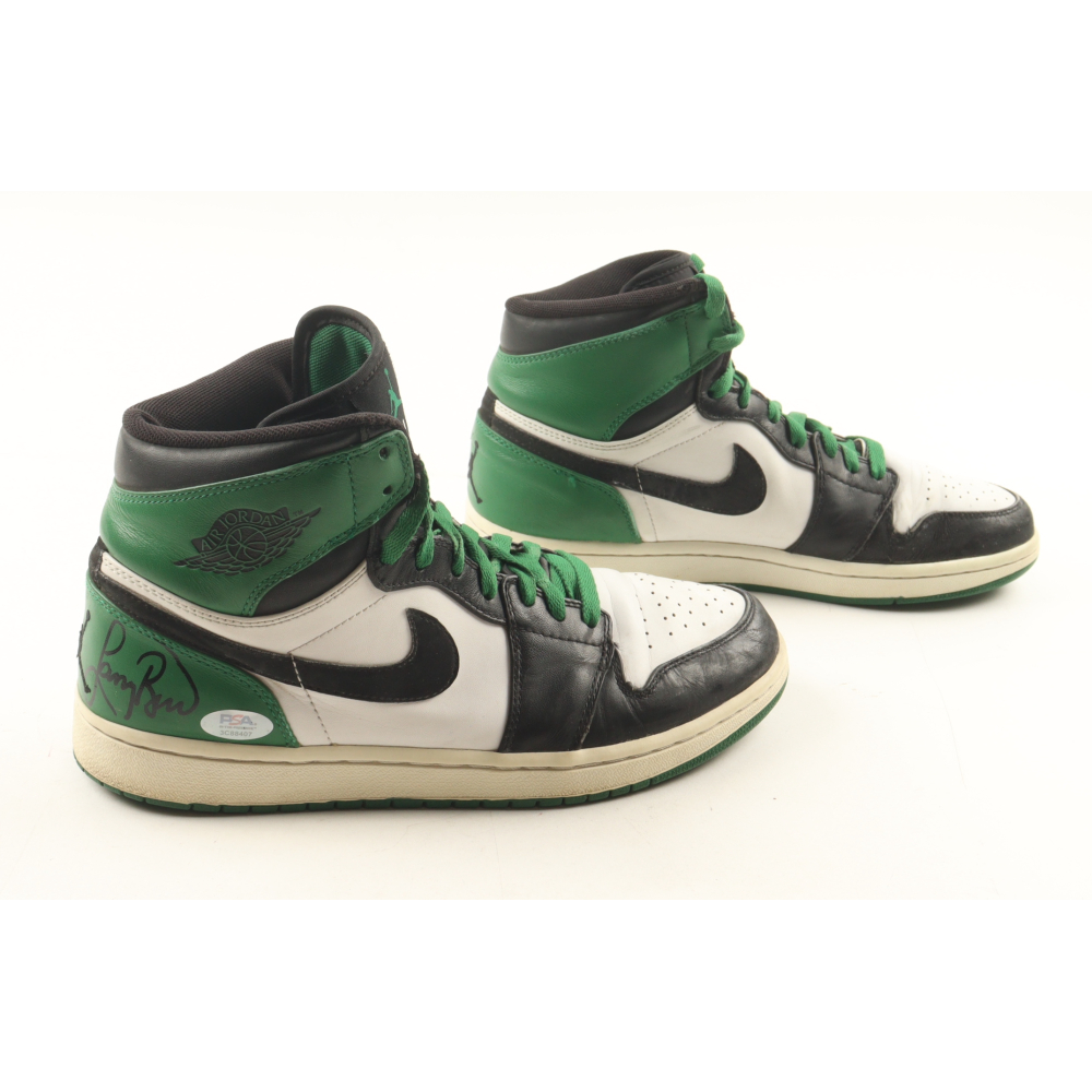 Larry Bird Signed Pair Of Nike Air Jordan Basketball Shoes (PSA ...