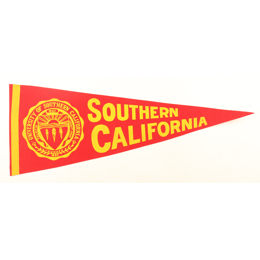 1970s USC Trojans Felt Pennant Flag | Pristine Auction