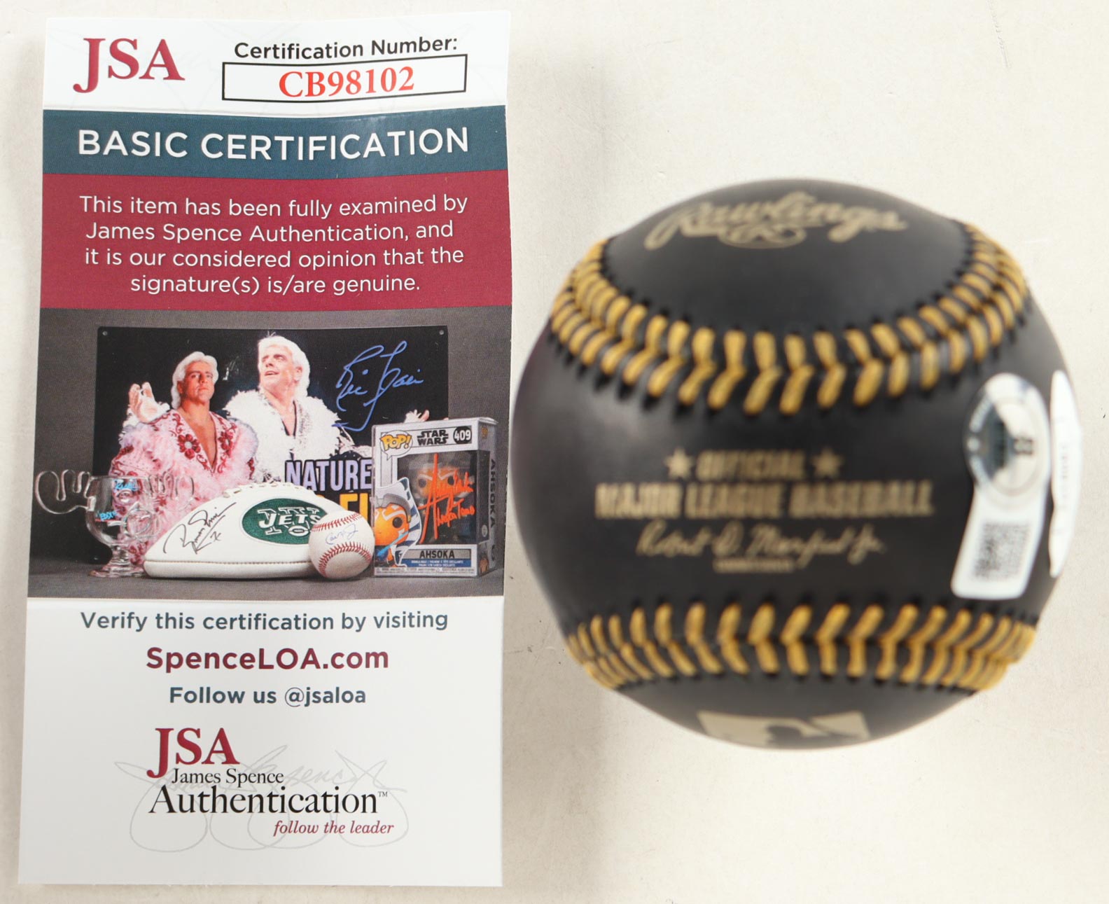 Doc Gooden & Darryl Strawberry Signed OML Black Leather Baseball ...