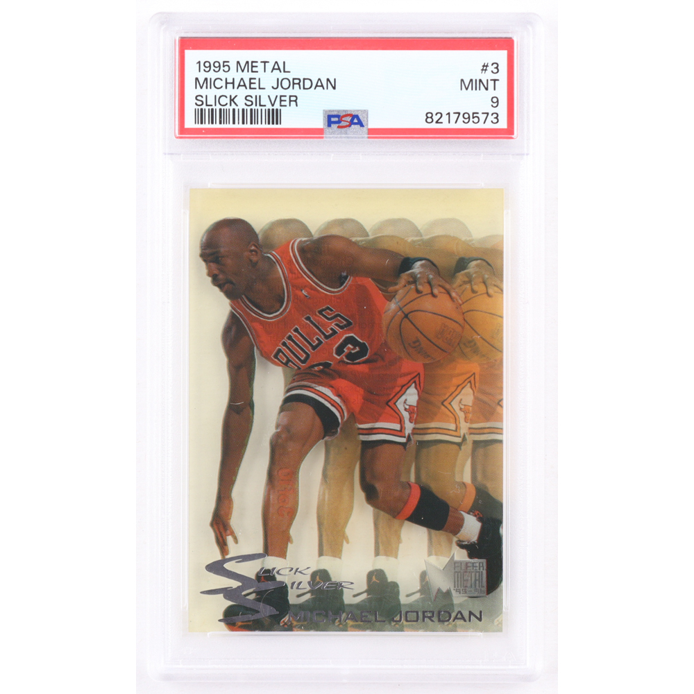 Michael Jordan 1995-96 Metal Slick Silver #3 (PSA 9) | Pristine Auction