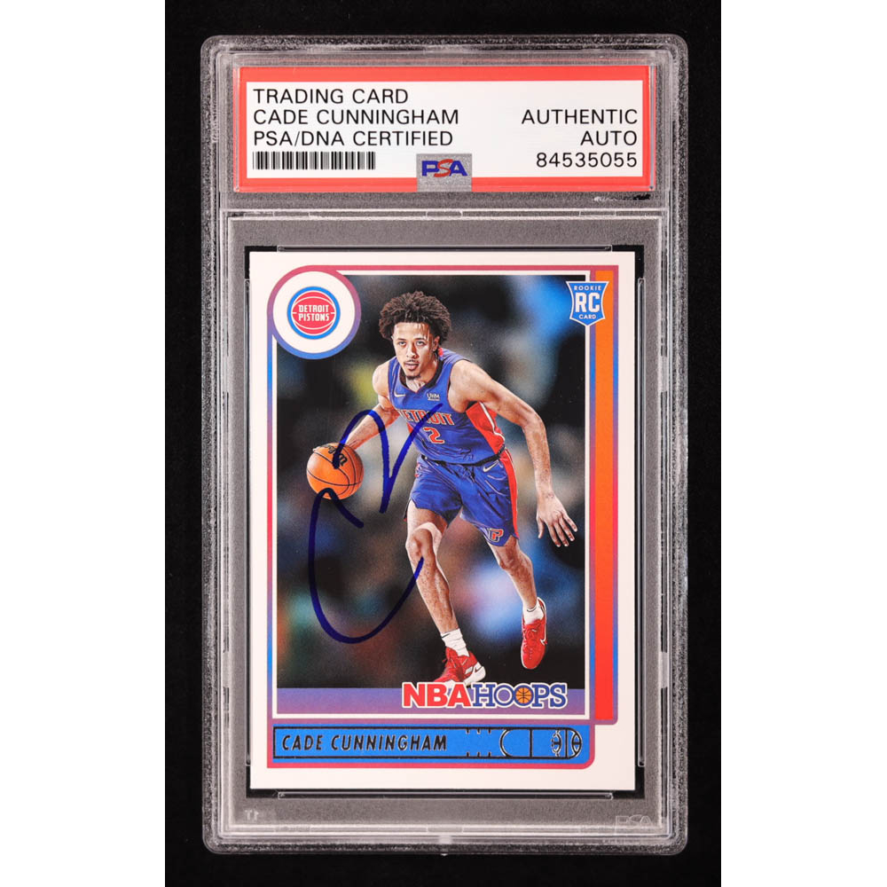 Cade Cunningham Signed 2021-22 Hoops #201 RC (PSA) | Pristine Auction