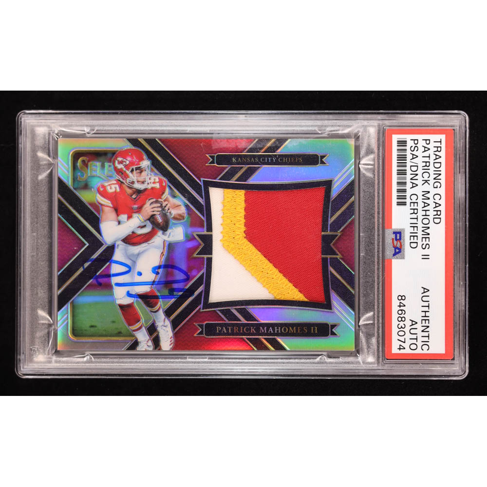 Patrick Mahomes II Signed 2017 Panini Select Silver Prizm #3 #37/99 RC ...