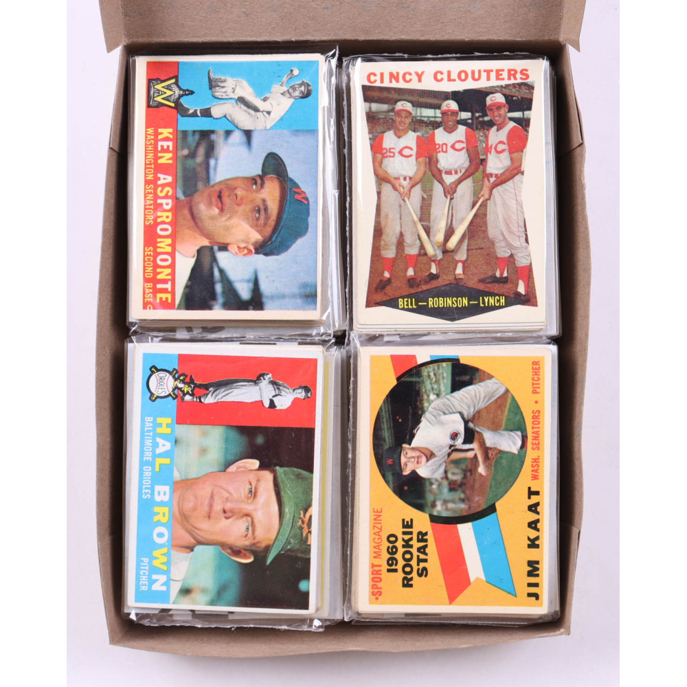 1960 Topps Baseball Cello Fun Pack Vending Box with (20) Packs ...
