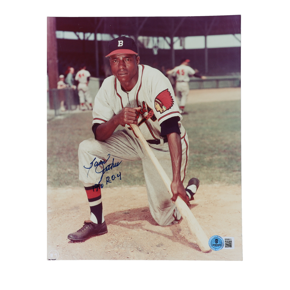 Sam Jethroe Signed Braves 8x10 Photo Inscribed "1950 R.O.Y." (Beckett ...