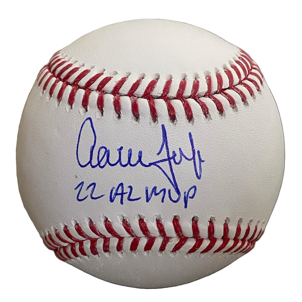 Aaron Judge Signed OML Baseball Inscribed "2022 AL MVP" (MLB & Fanatics ...