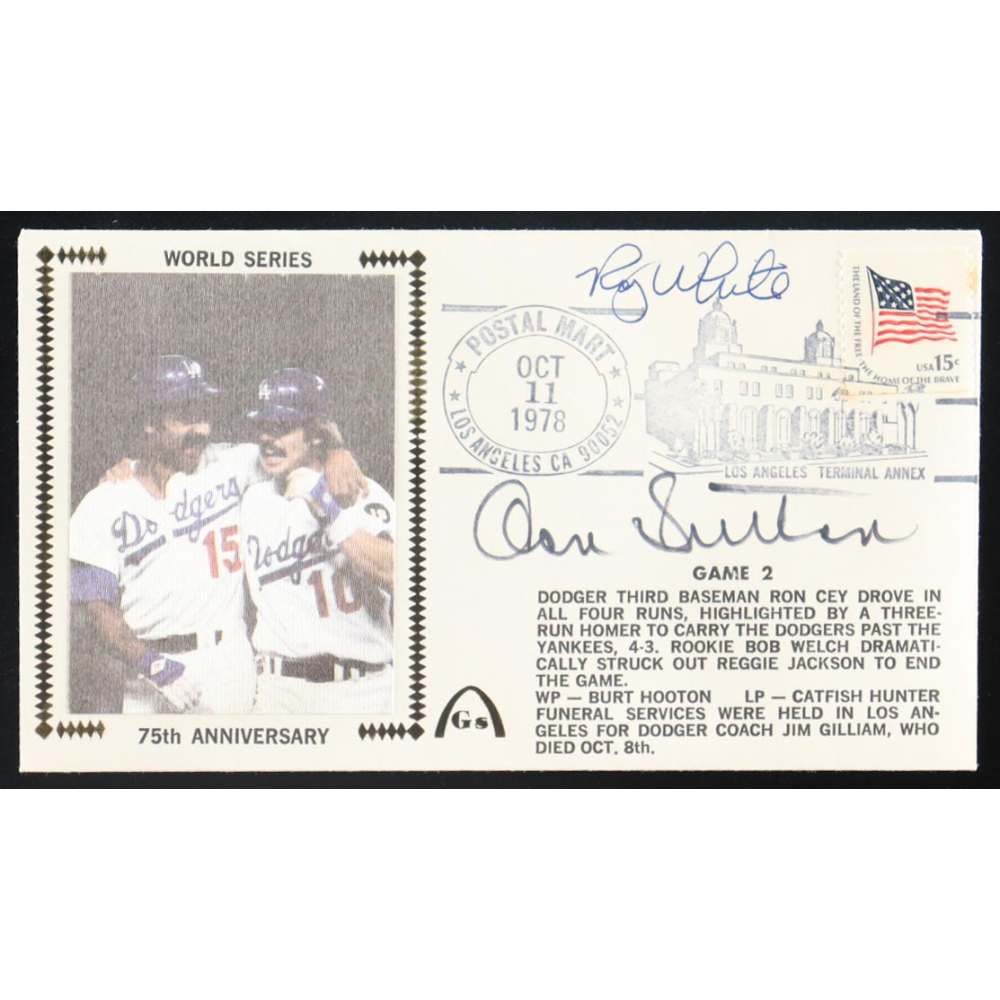 Don Sutton & Roy White Signed 1978 "75th Anniversary" FDC Envelope ...