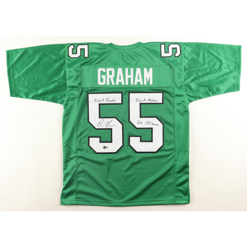 Brandon Graham Signed Jersey Inscribed "F*** Brady", "F*** Mahomes ...
