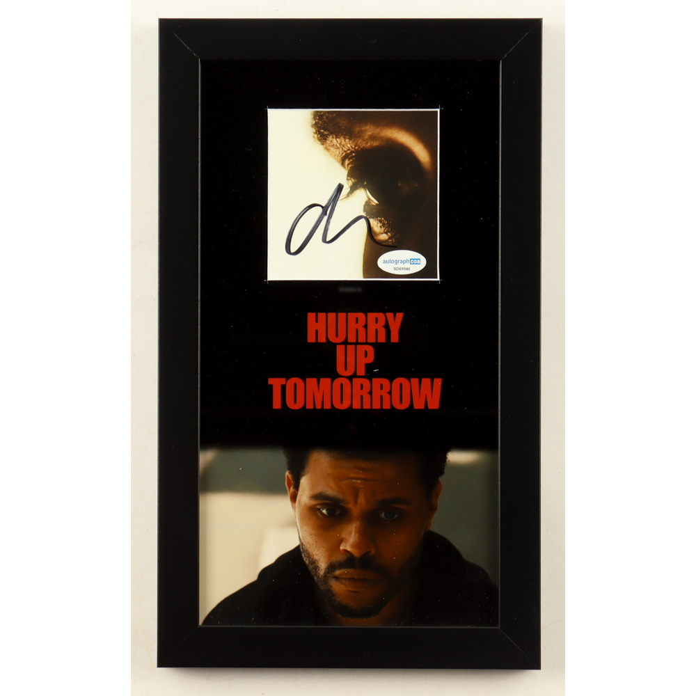 The Weeknd Signed Custom Framed "Hurry Up Tomorrow" CD Album Insert ...