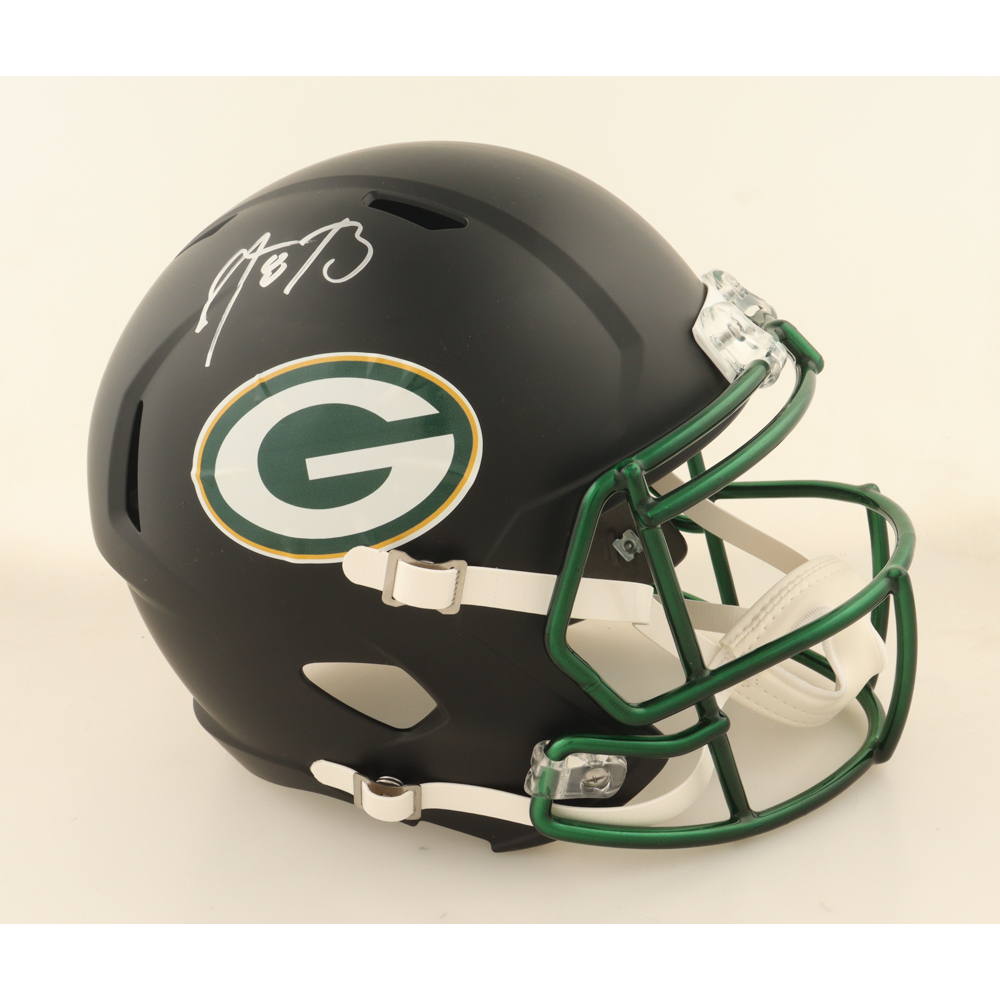 Aaron Rodgers Signed Packers Full-Size Eclipse Alternate Speed Helmet ...