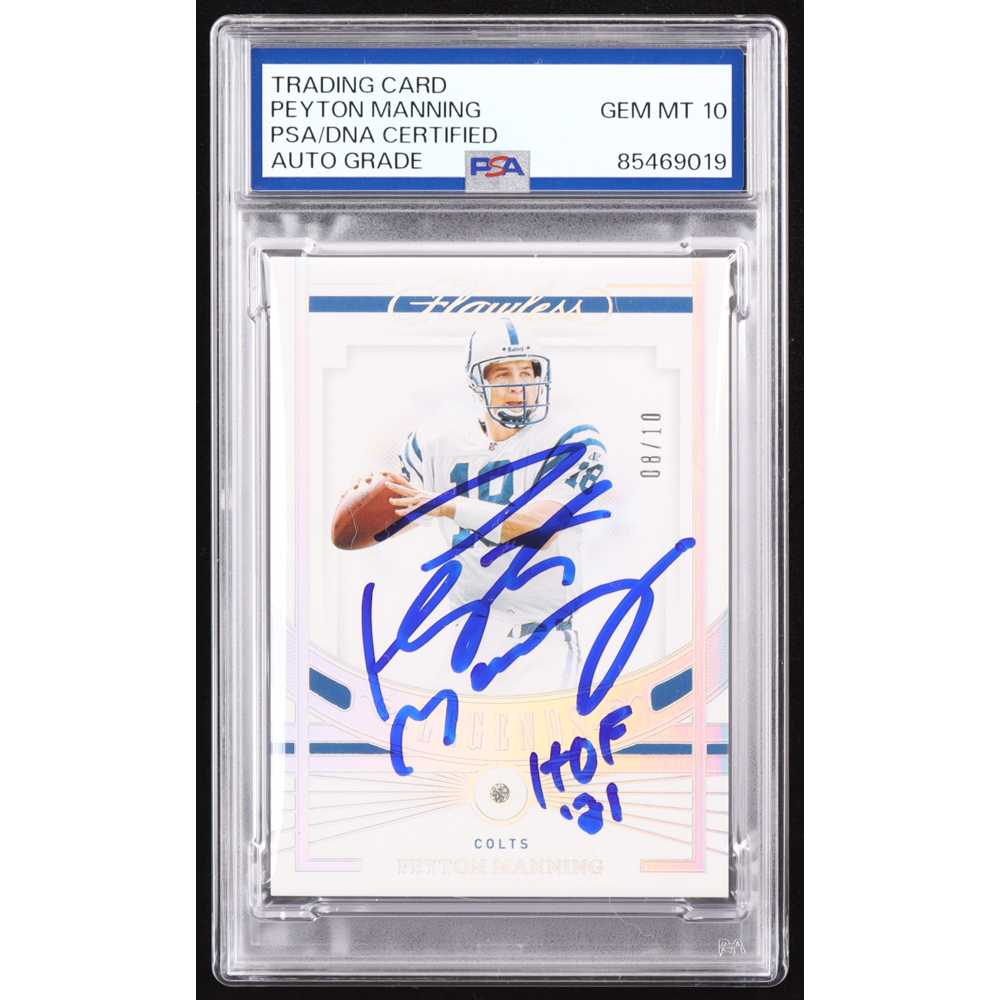 Peyton Manning Signed 2021 Panini Flawless Diamonds #74 #8/10 Inscribed ...