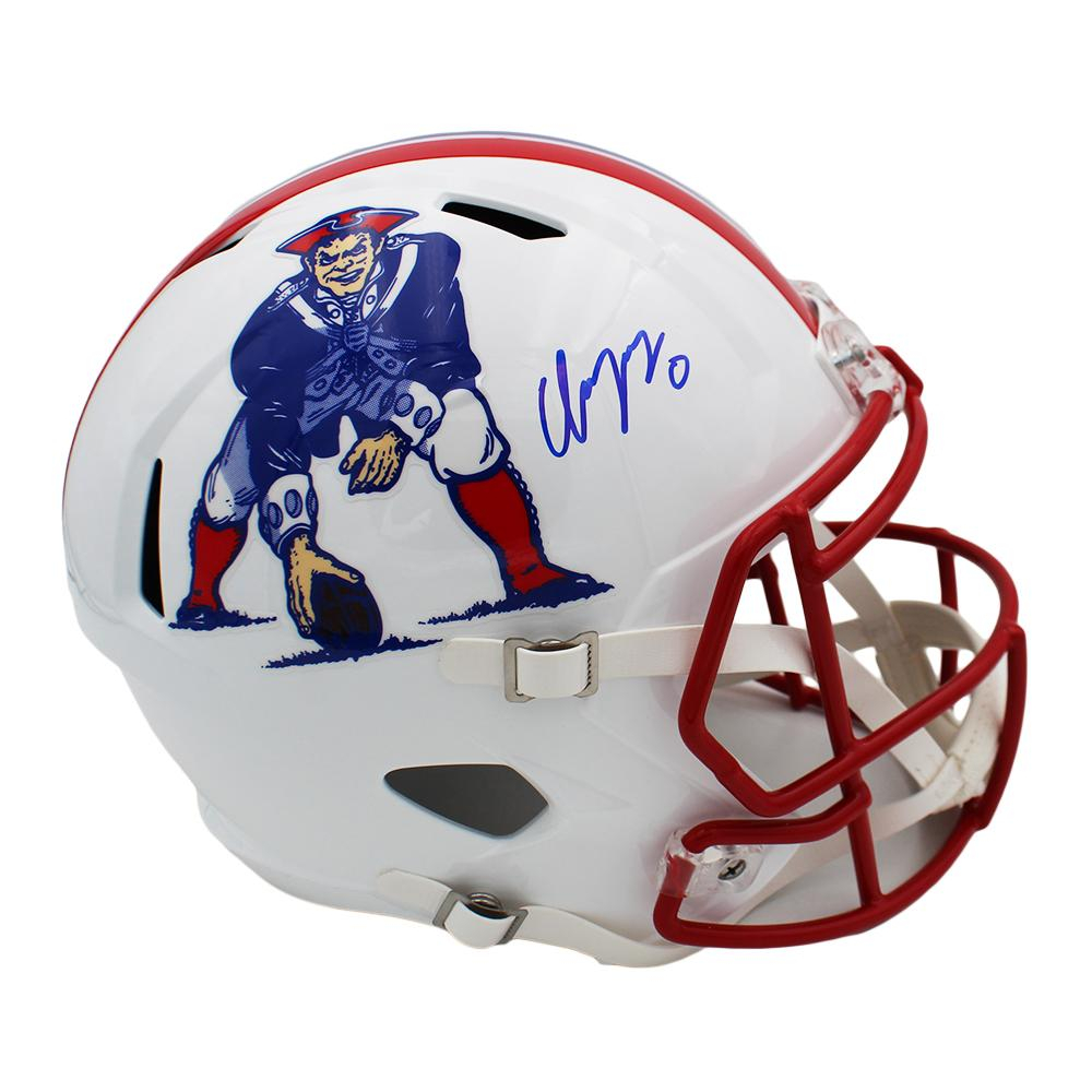 Christian Gonzalez Signed Patriots Full-Size Throwback Alternate Speed ...