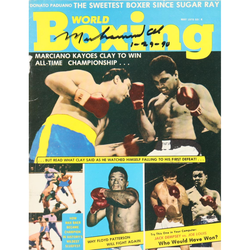 Muhammad Ali Signed 8x10 Magazine Cover Cut Inscribed "1-29-90 ...