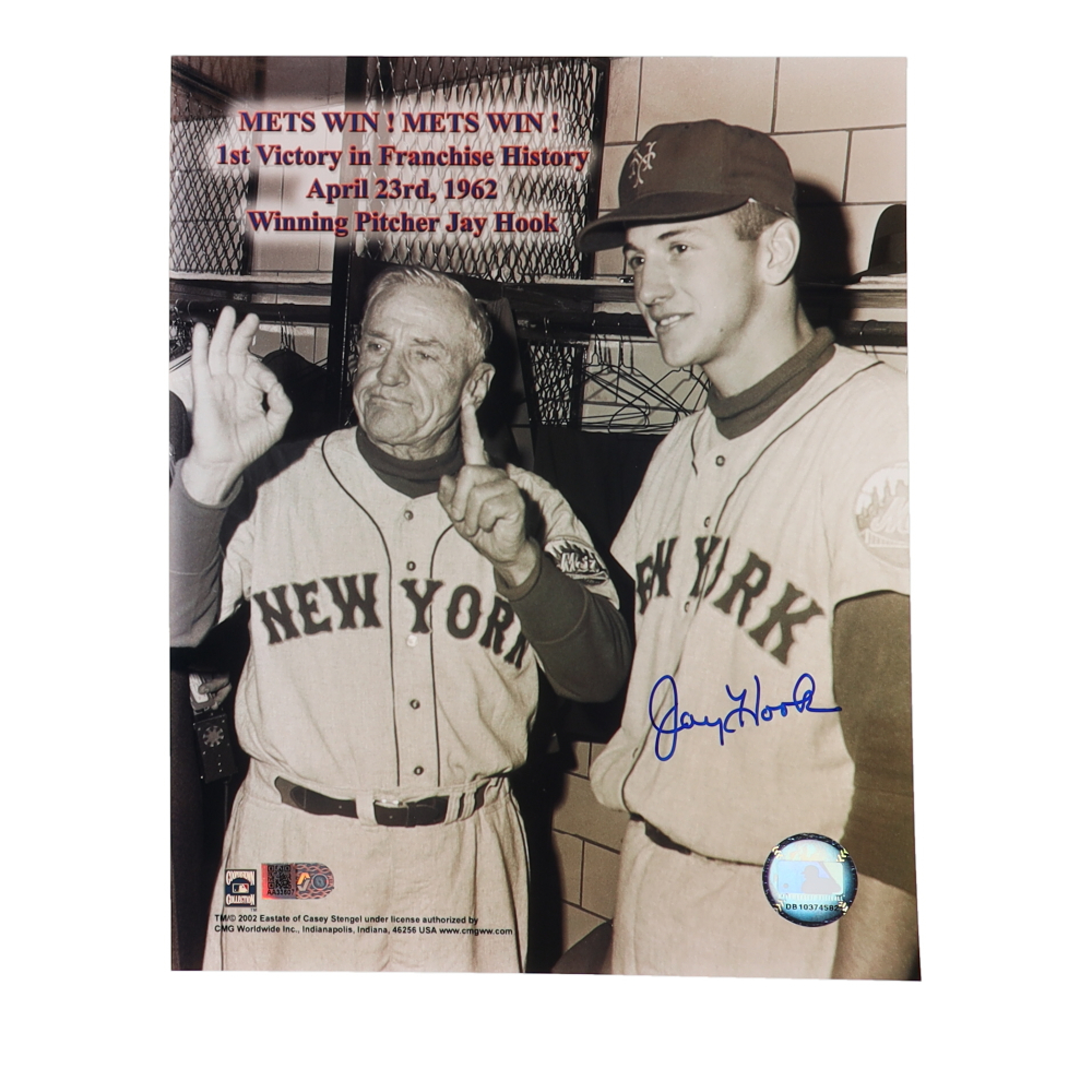 Jay Hook Signed Mets 8x10 Photo (AIV) | Pristine Auction