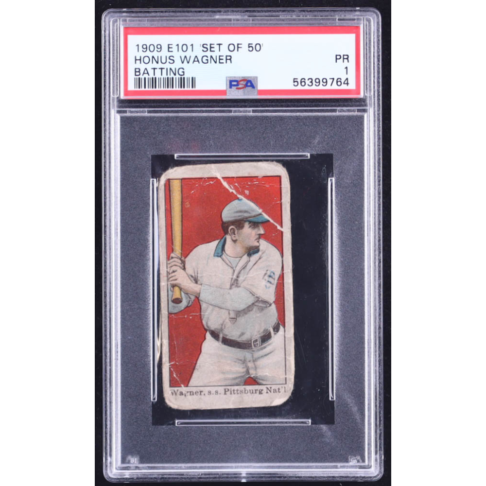 Honus Wagner 1909 E92-1 Dockman and Sons #37 / Batting (PSA 1 ...