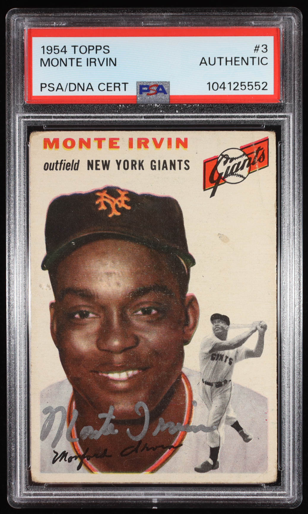 Monte Irvin Signed 1954 Topps #3 (PSA Authentic) | Pristine Auction