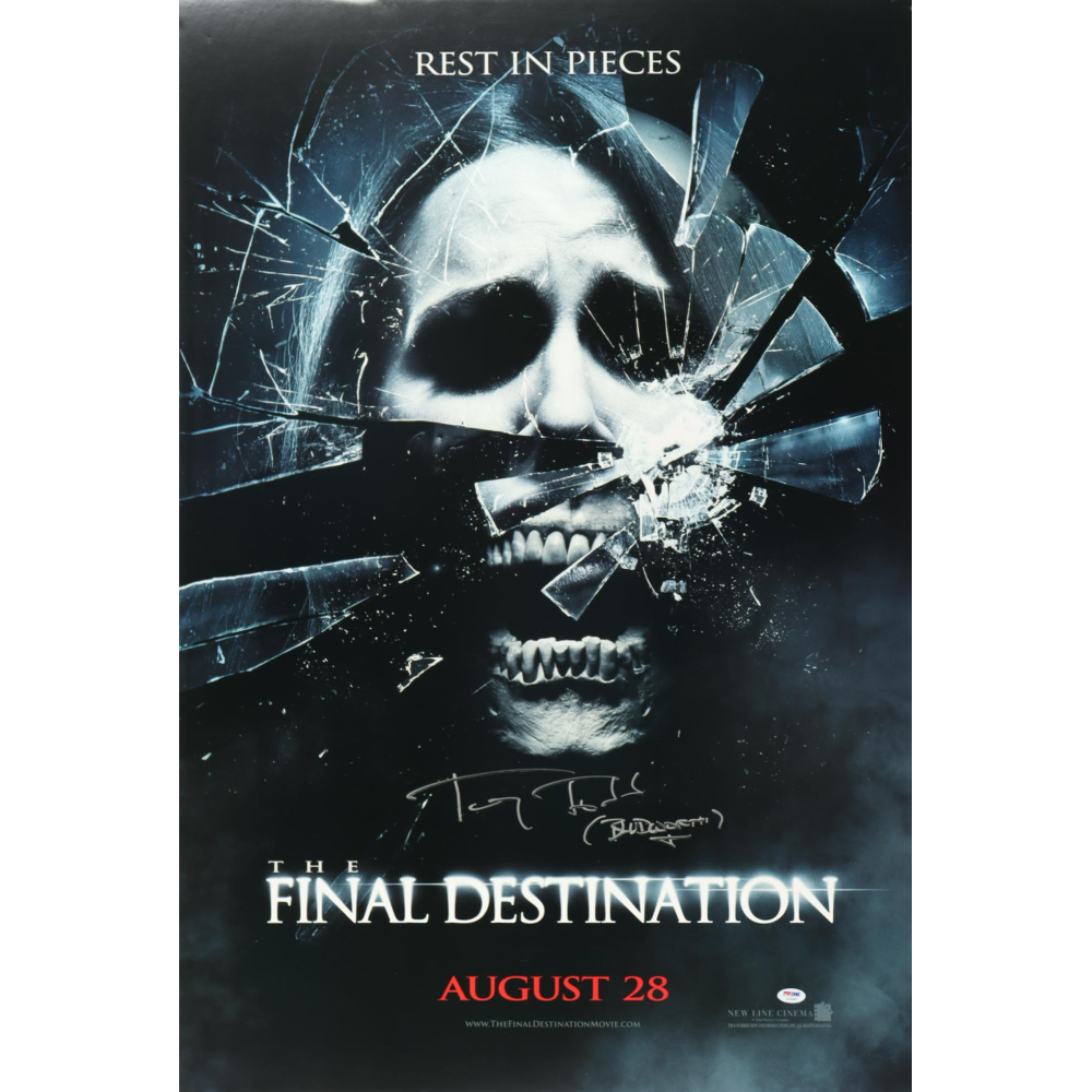 Tony Todd Signed "The Final Destination" 27x40 Movie Poster Inscribed ...