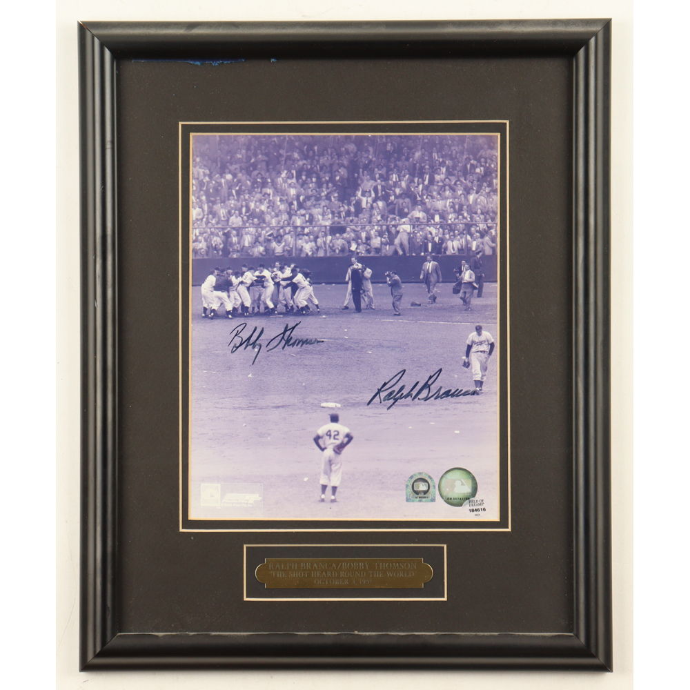 Ralph Branca & Bobby Thompson Signed "The Shot Heard 'Round the World ...