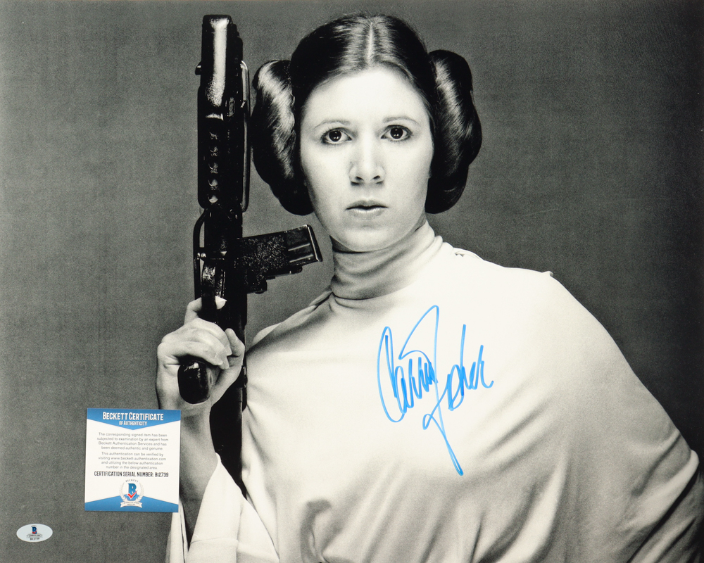 Carrie Fisher Signed "Star Wars" 16x20 Photo (Beckett) | Pristine Auction