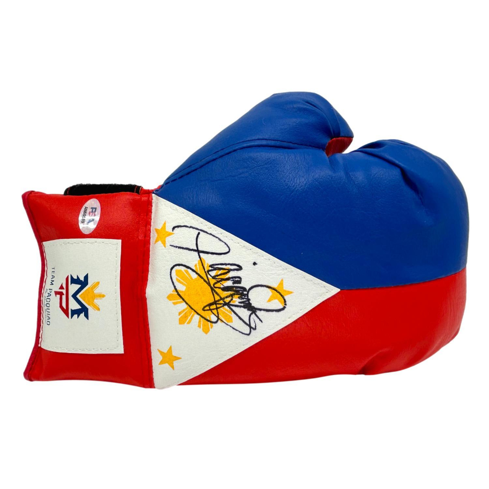 Manny Pacquiao Signed "Flag of the Philippines" Boxing Glove (PSA ...