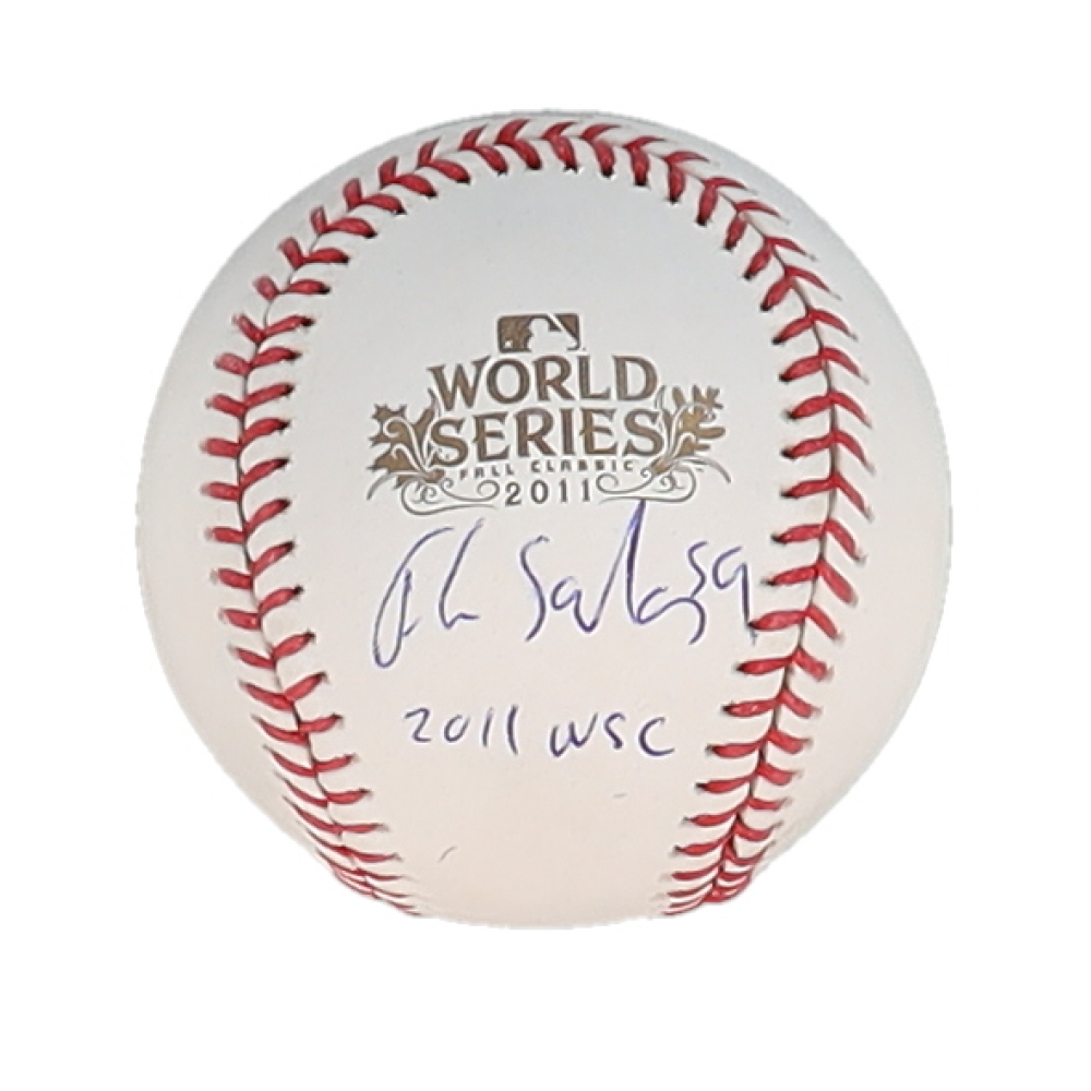 Fernando Salas Signed 2011 World Series Baseball Inscribed "2011 WSC ...
