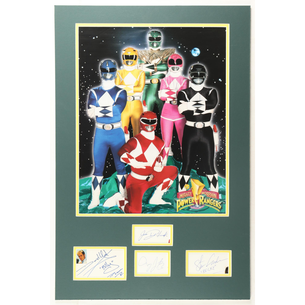 Mighty Morphin Power Rangers Custom Matted Cut Display Cast-Signed By ...