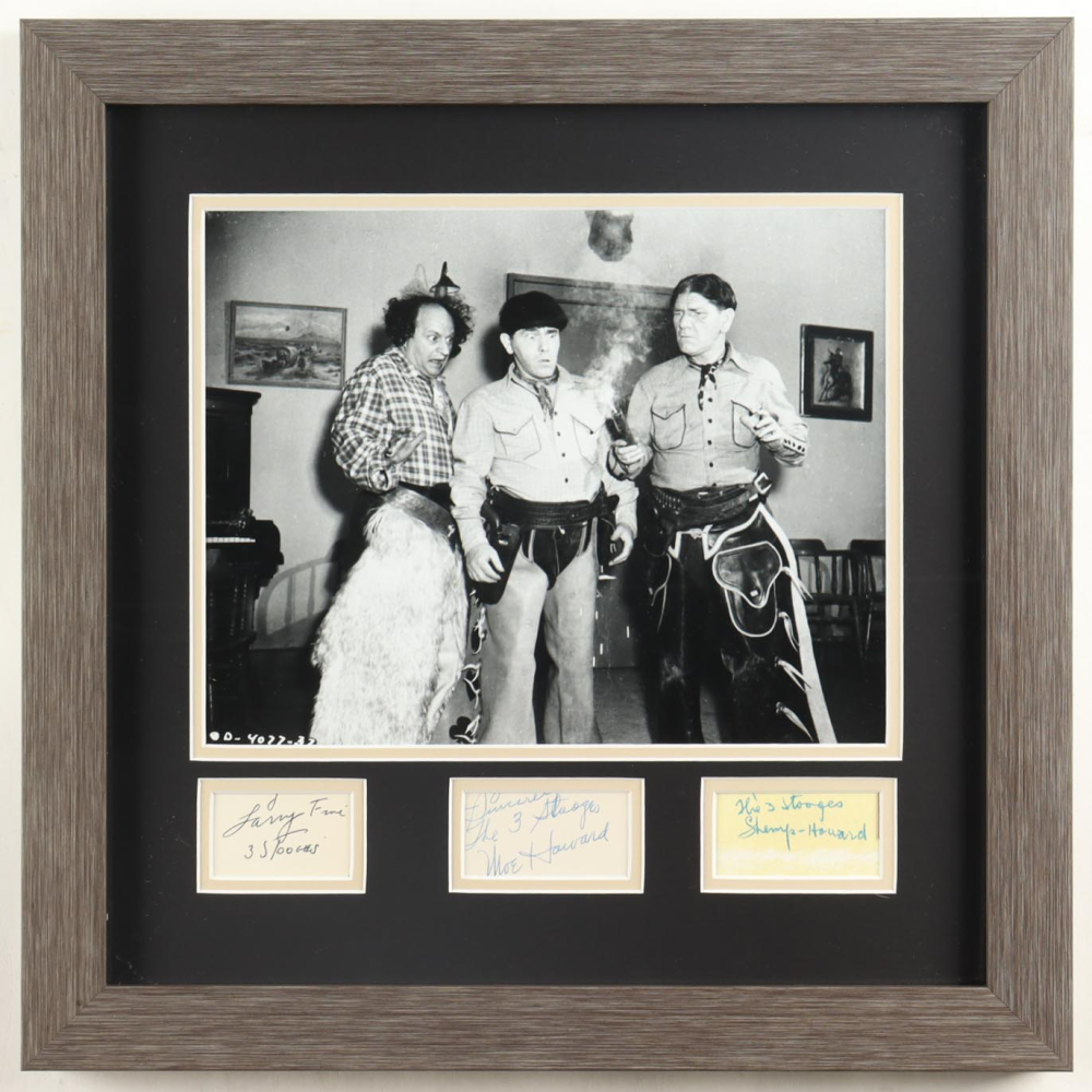 Moe Howard, Larry Fine & Shemp Howard Signed "The Three Stooges" Custom ...