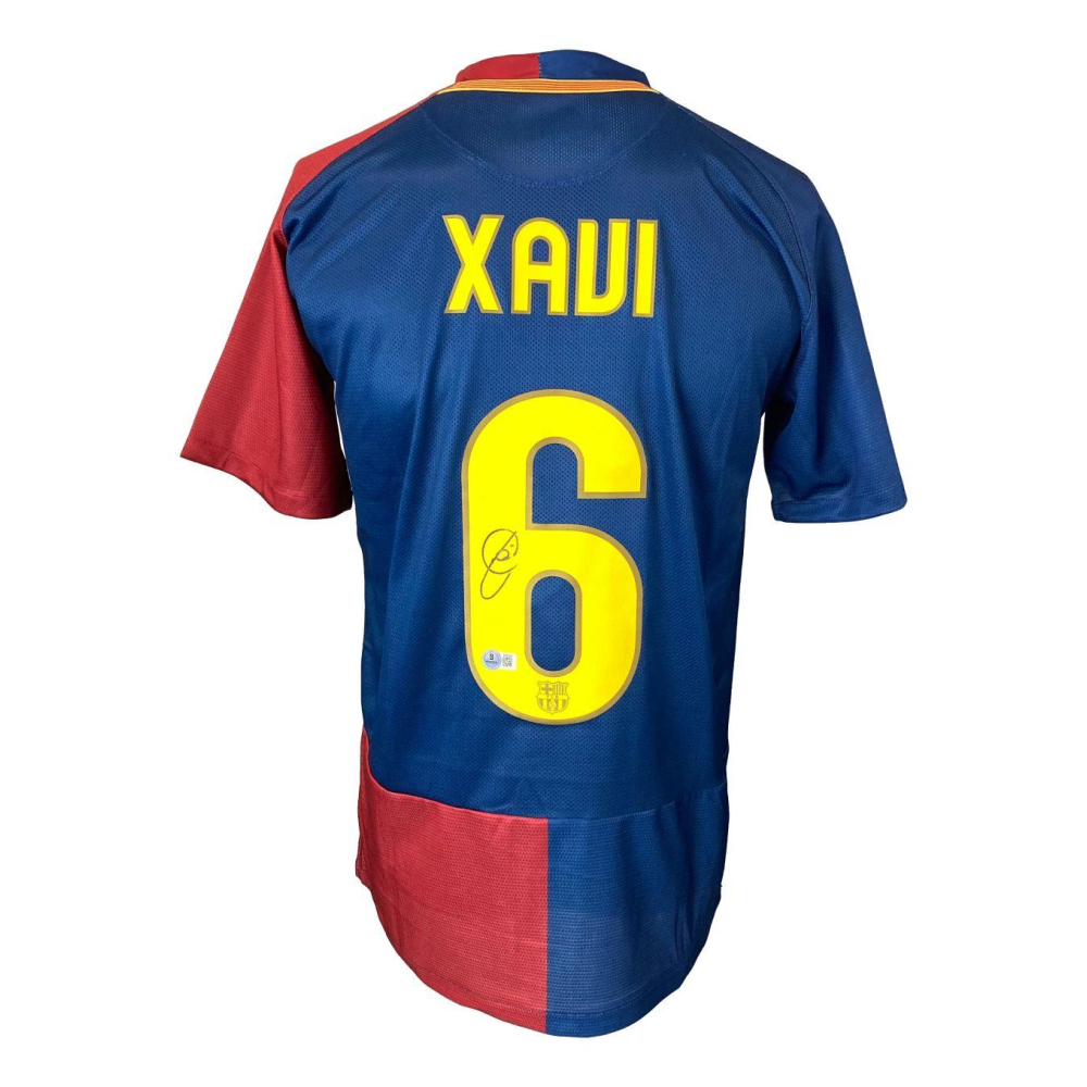 Xavi Signed Barcelona 2009 UEFA Champions League Nike Authentic Jersey ...
