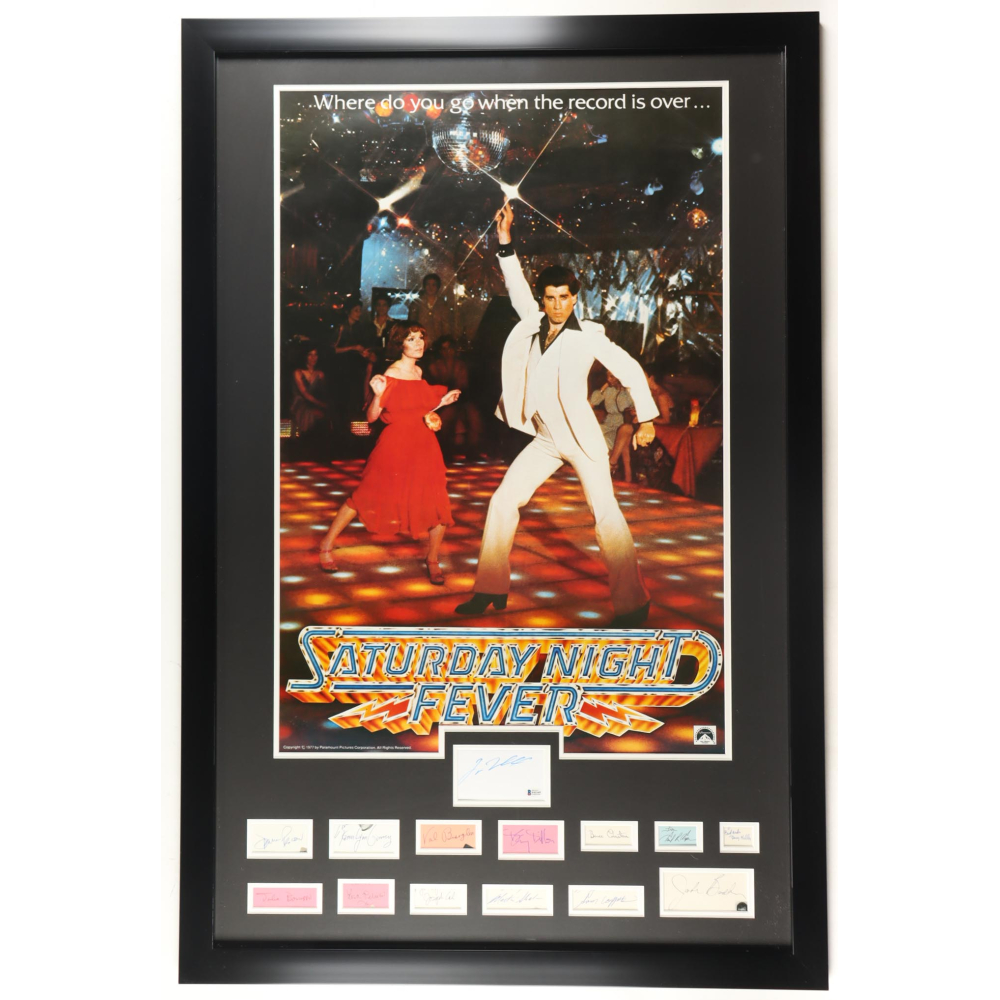 "Saturday Night Fever" Custom Framed Cut Display Cast-Signed By (14 ...