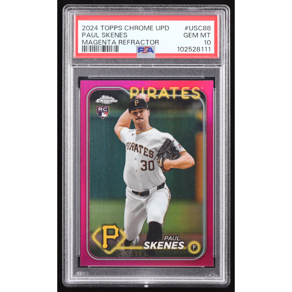 Paul Skenes 2024 Topps Chrome Update Magenta Refractors #USC88 RC #340/ ...