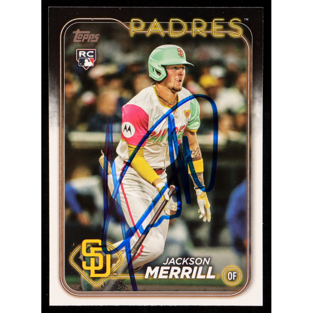 Jackson Merrill Signed 2024 Topps Chrome Update #US210 RC (JSA ...
